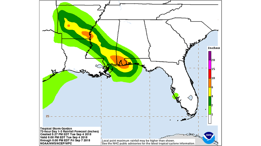 Tropical Storm Gordon graphics