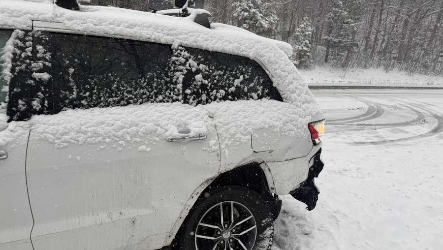 Gorham fire crews respond to crash amid Friday snowfall