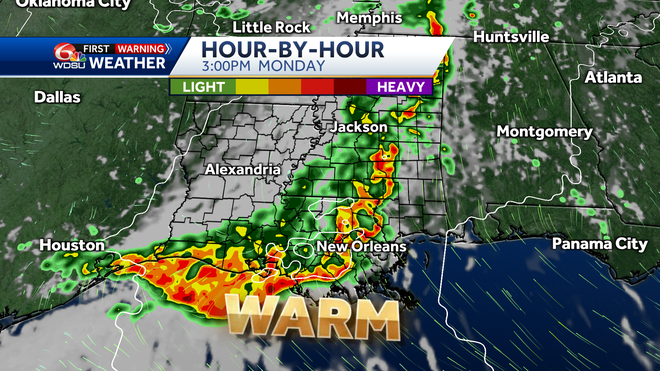 Weather impact day Monday