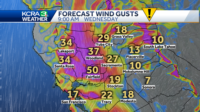Weather Impact Day: Strong Valley winds through Wednesday morning