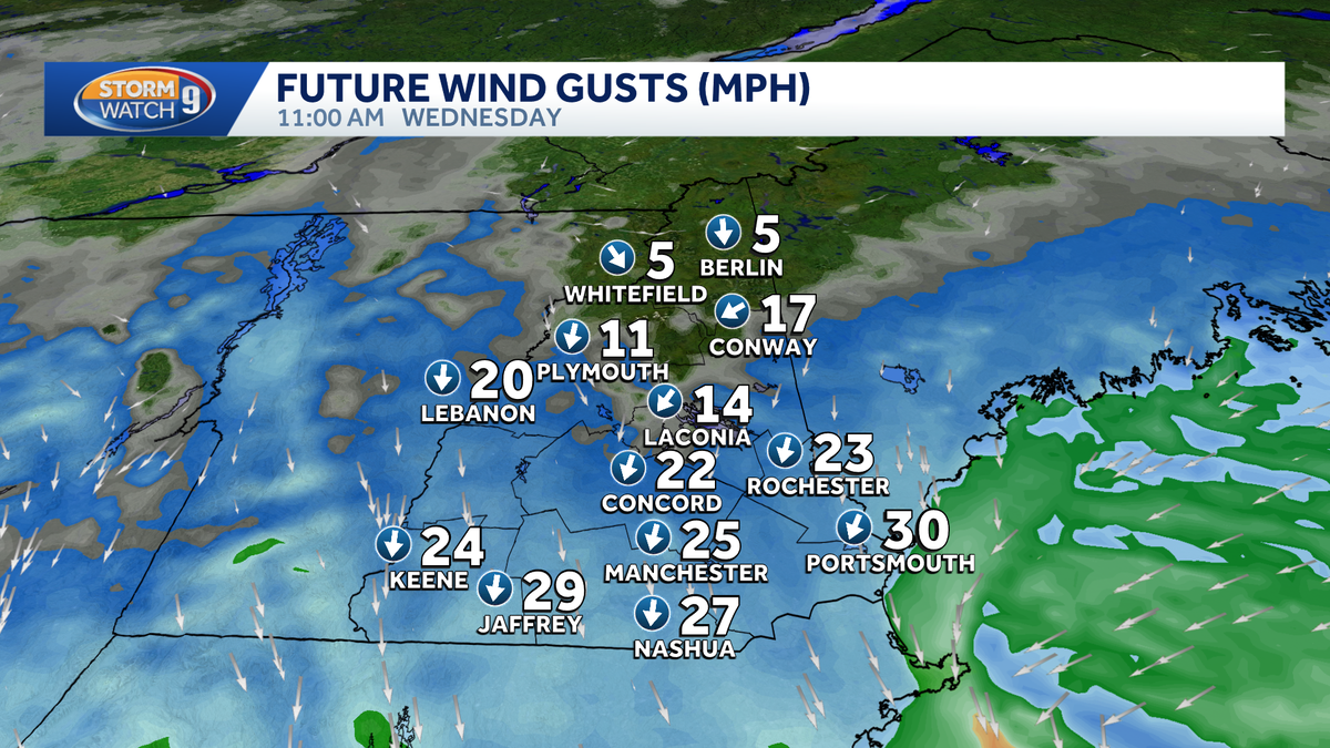 New Hampshire weather: Snow tapers off Wednesday