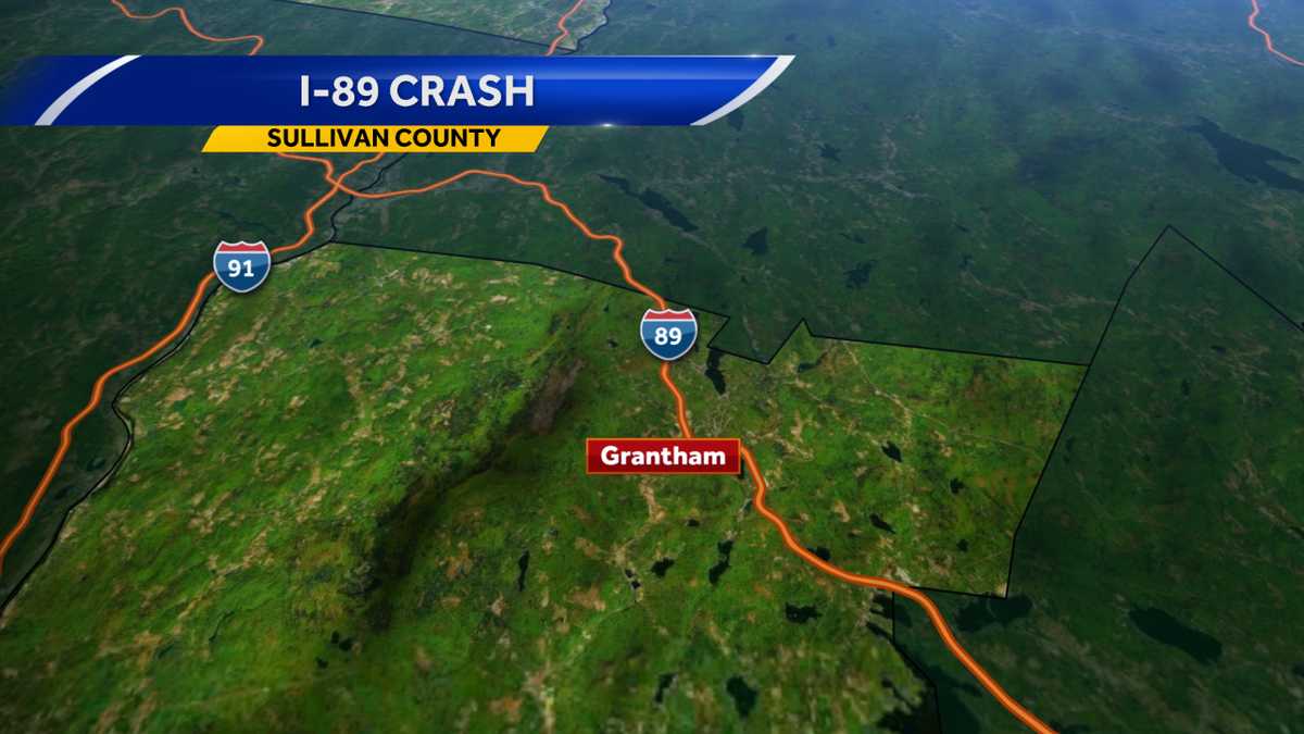 Crash shuts down I-89 north in Grantham