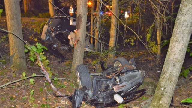 Driver rescued from car that split in two after hitting a tree in Gray