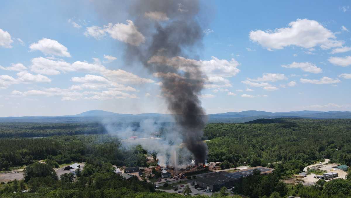 Multi-alarm fire burns at lumber mill in Greenfield