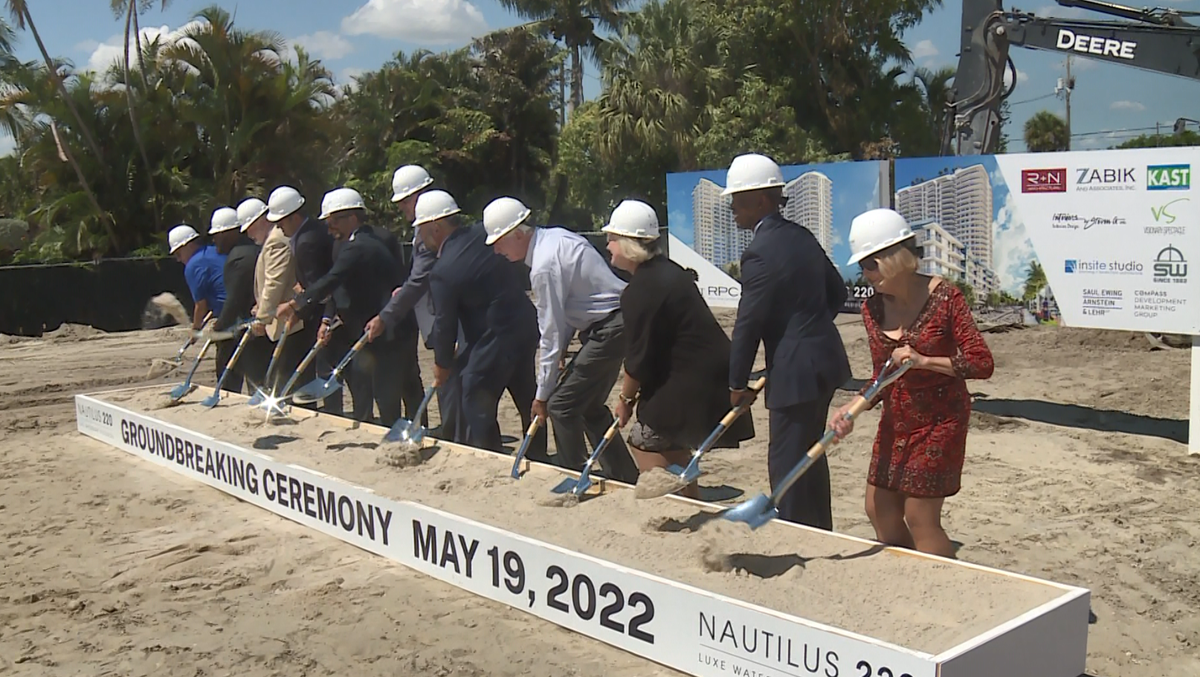 Construction on luxury mixed-use development underway in Lake Park, Florida