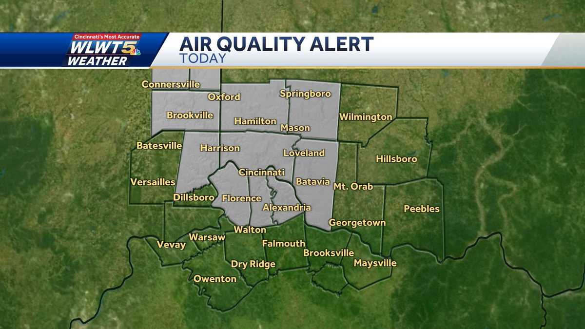 Air Quality Alert issued for Cincinnati, surrounding areas Thursday