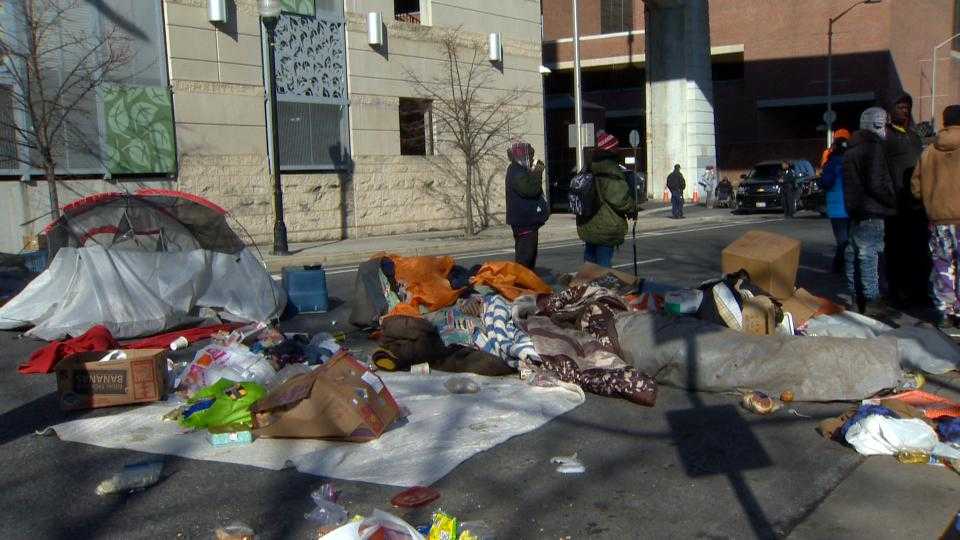 City officials clear homeless from downtown encampment