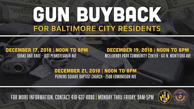 Baltimore police gun buyback offers cash for firearms