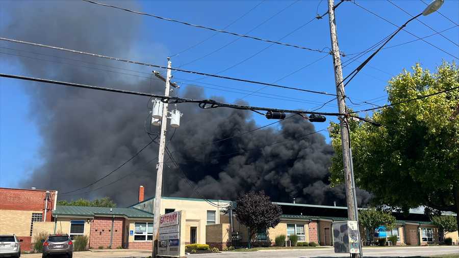 Officials evacuate area around Ohio fire due to 'unsafe hazmat situation'