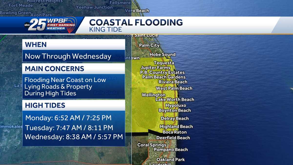 Coastal flooding from King Tide possible in South Florida