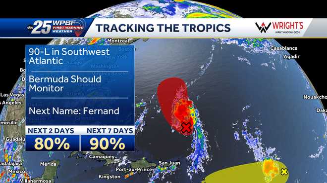 Two areas in tropical Atlantic being monitored by National Hurricane Center