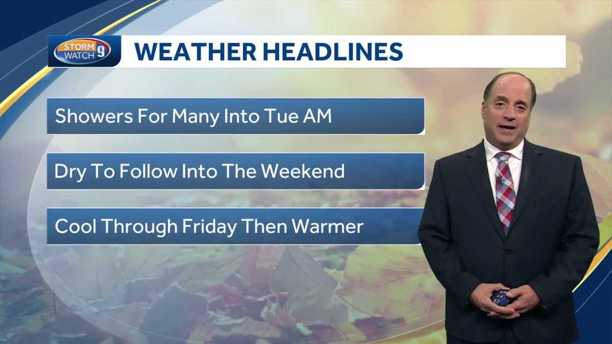 NH forecast video: Cooler air follows overnight showers