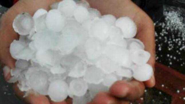PHOTOS: Hail falling across Central Florida