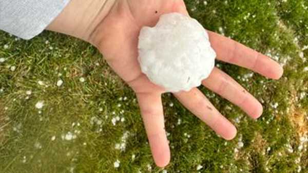 PHOTOS: Large hail, wild clouds and damage from Sunday's severe storms