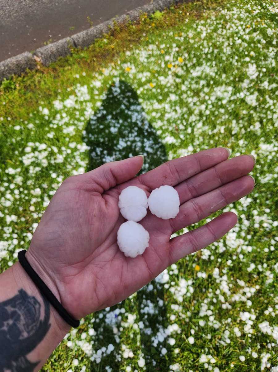 Hail falls in parts of south-central Pennsylvania