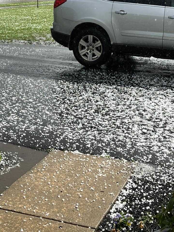 Hail falls in parts of south-central Pennsylvania