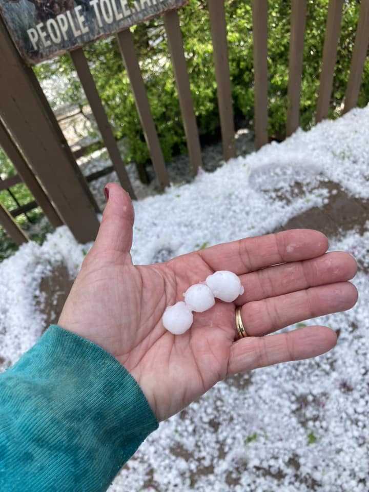 Hail falls in parts of south-central Pennsylvania