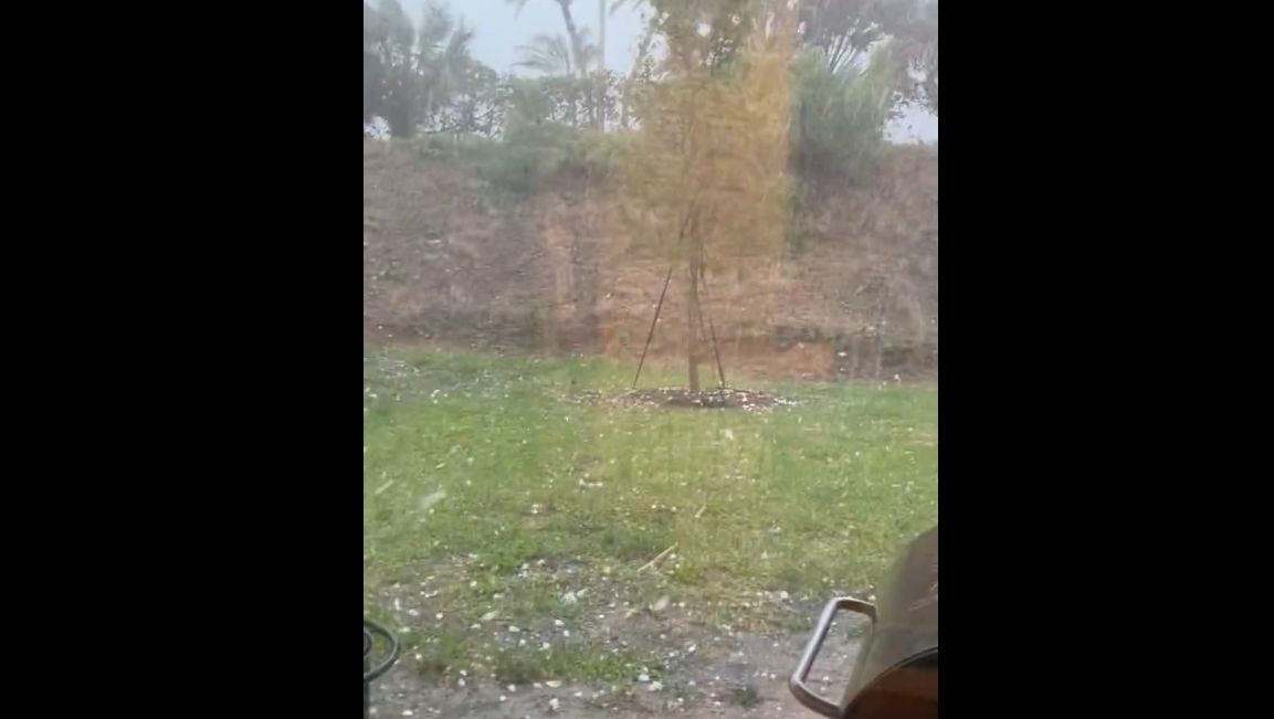 Watch: Large hail falling in Brevard County