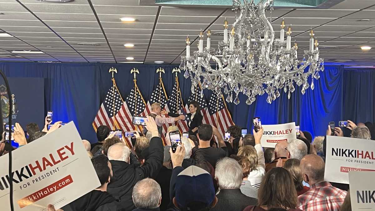 Republican presidential candidate Nikki Haley holds rally in Portland ...