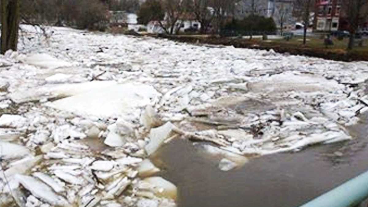 Ice jams impacting Maine rivers Monday, leading to flood concerns
