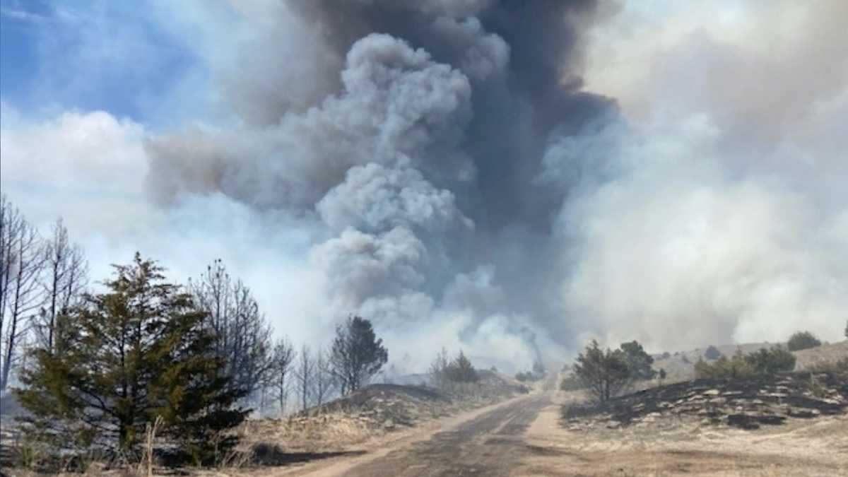 Nebraska National Forest wildfire: Firefighters working to contain flames