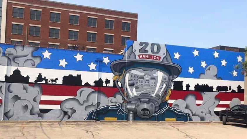 Hamilton community completes mural dedicated to first responders