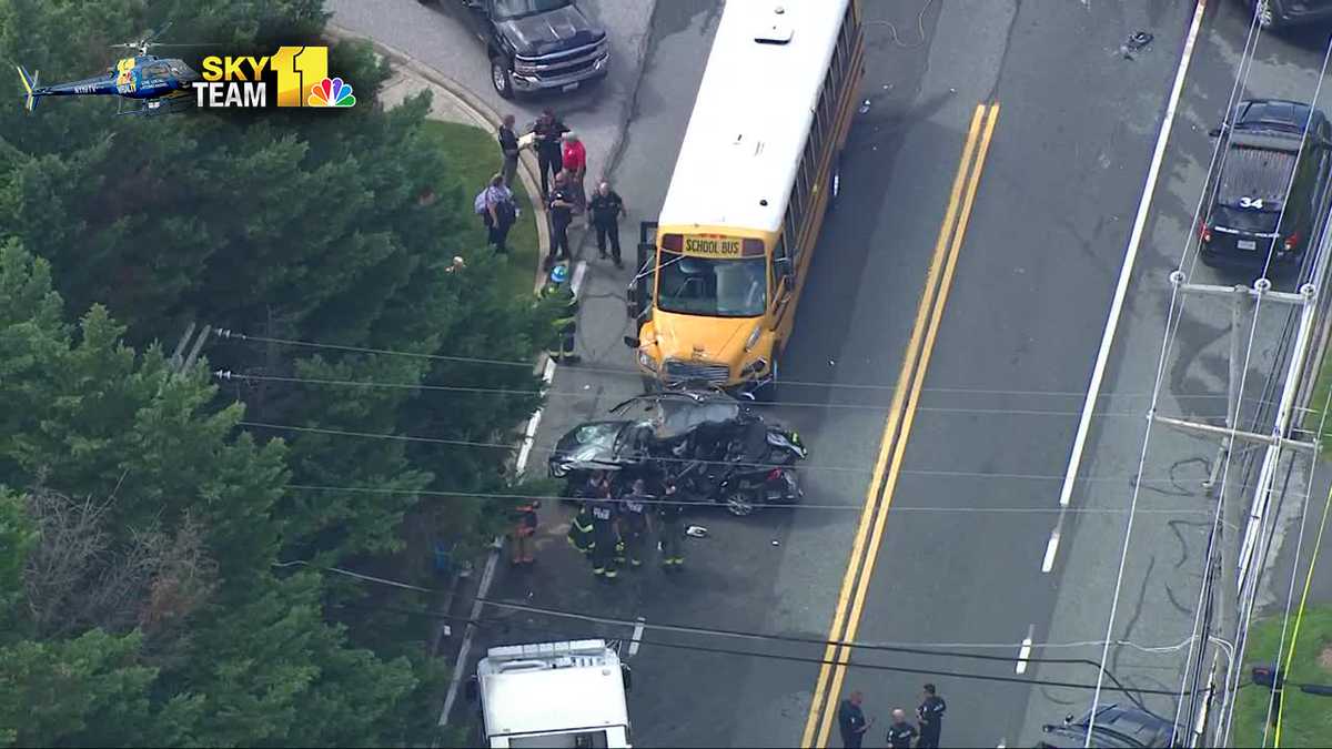 Officials: 1 person killed after crash involving school bus