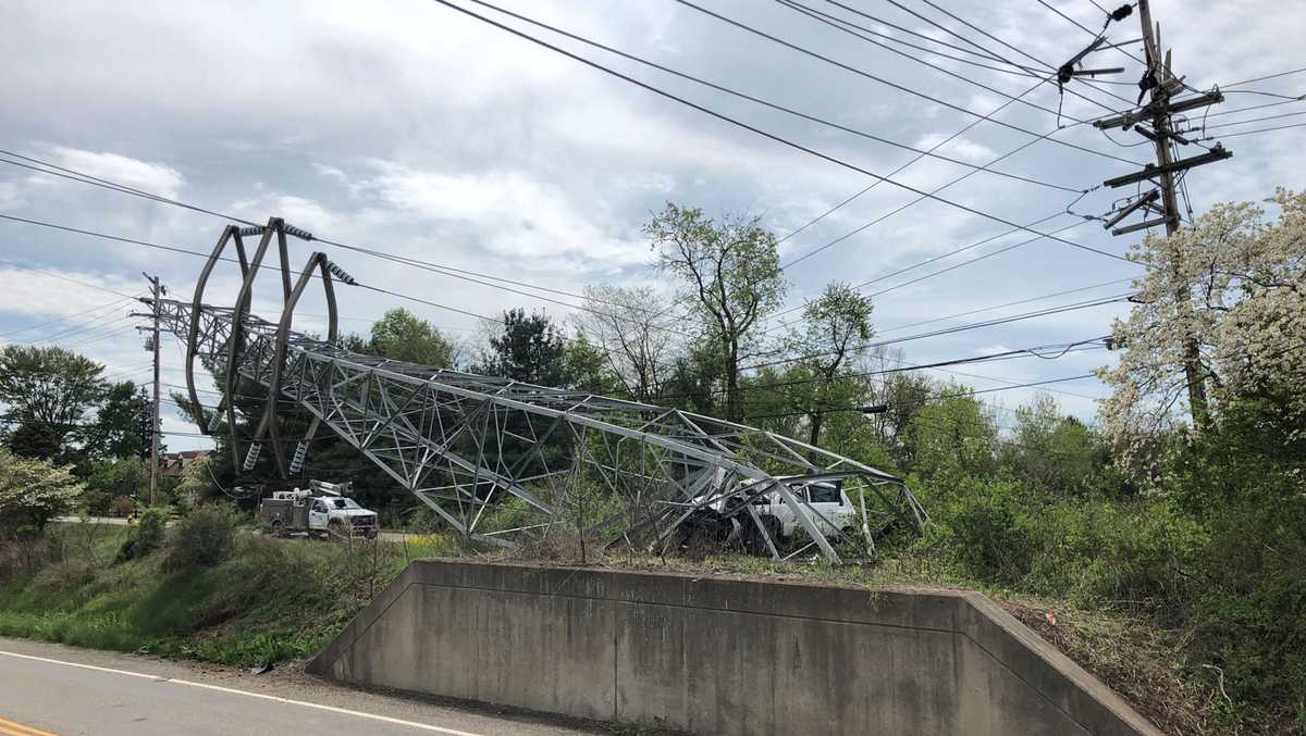 Police: Car loses control, crashes into transmission tower in Harmar ...