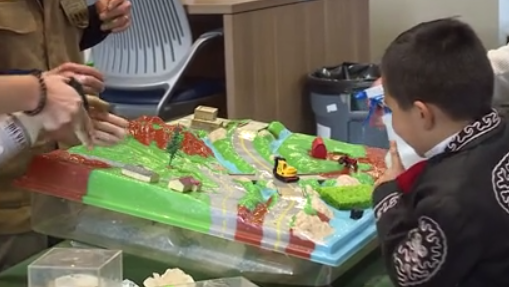 Interactive booths taught children about science while having fun