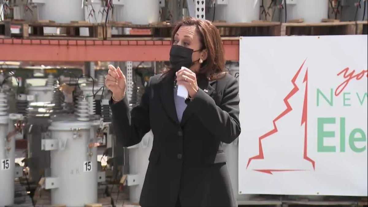 Vice President Kamala Harris promotes Biden's job, infrastructure plans ...