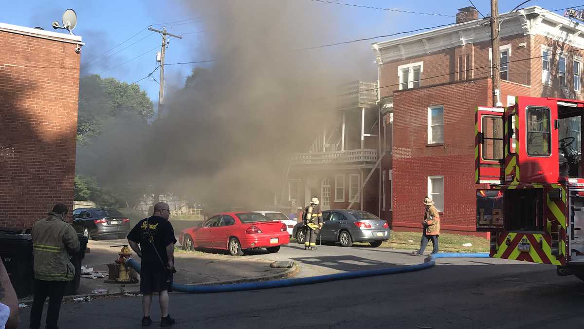 CREWS FIGHTING fire in Harrisburg