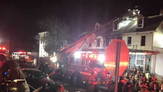 Multiple houses were on fire in Harrisburg