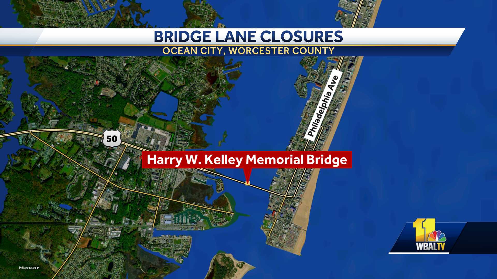 Repair work means lane closures on Ocean City bridge