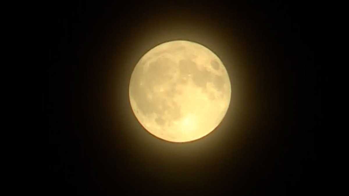Harvest supermoon with partial lunar eclipse in Maine on Sept. 17