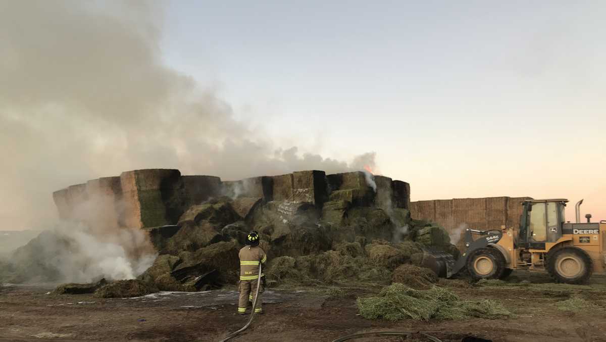 Hay fire prompts health alert to be issued for South Valley