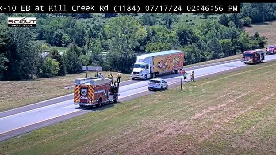 First Alert Traffic: Spill closes ramp from K-10 to Kill Creek Road