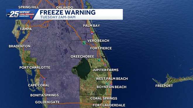 Cold weather advisories and freeze warnings for South Florida