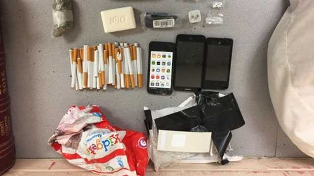 Bag of contraband intercepted at detention center