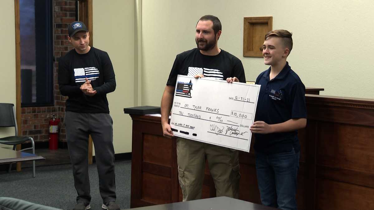Prairie Grove Police Officer Tyler Franks awarded $10,000 from Running ...
