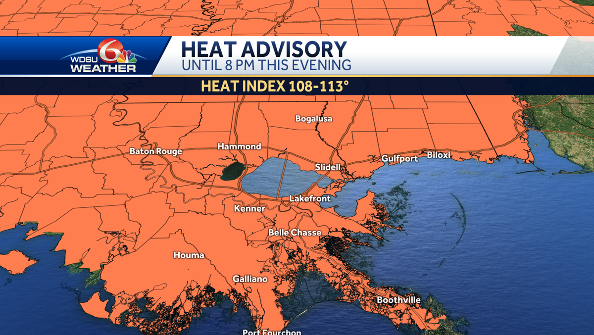 Friday Heat Advisory Until 8 P.M. This Evening