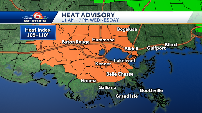 Heat Advisory until 7p.m.