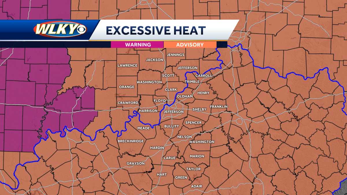 Heat advisory in effect across Louisville region