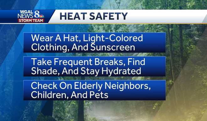 Heat Advisory For Susquehanna Valley Wednesday Afternoon