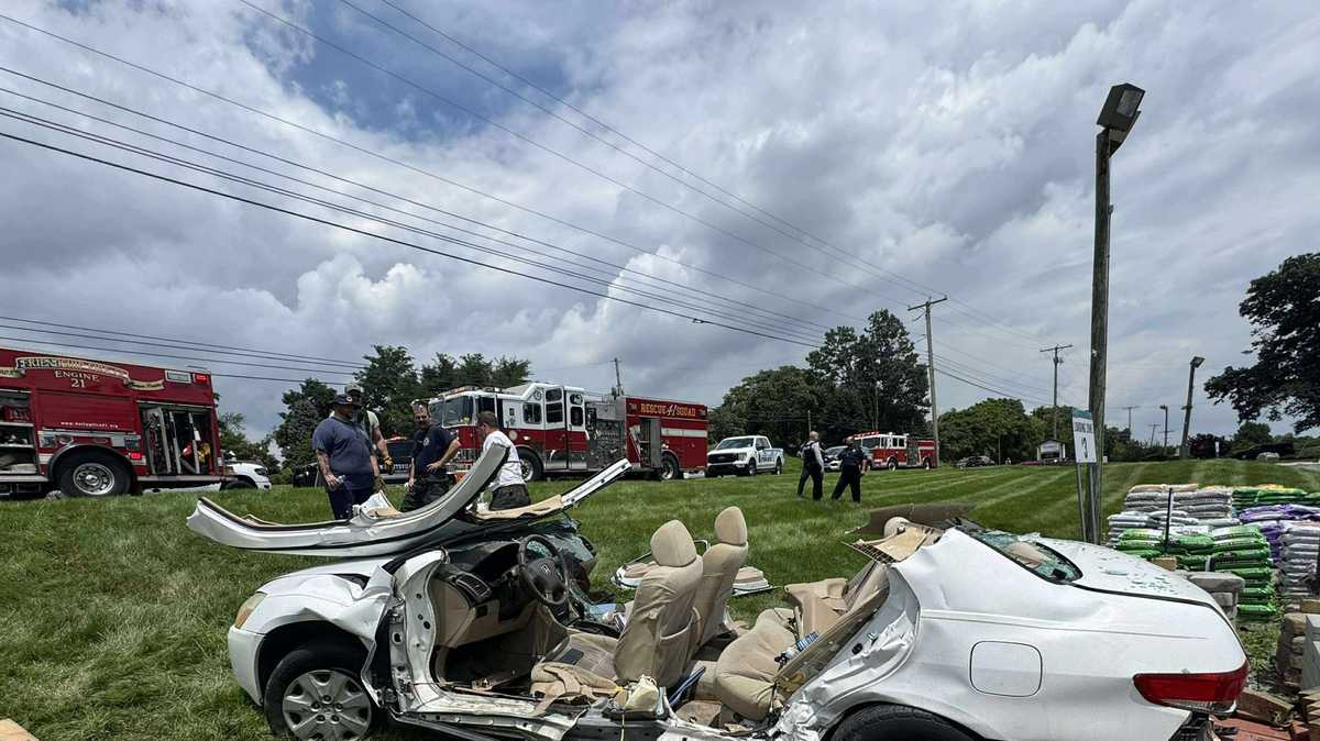 York County, Pa. crews cut roof off car to free trapped person in ...