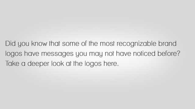 Check out these brand logos with hidden messages