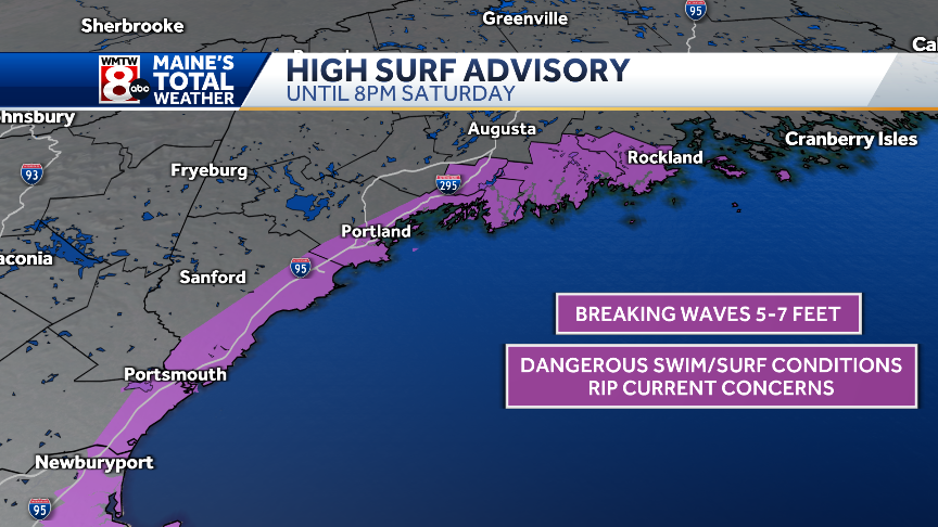 High Surf Advisory issued for Maine coast