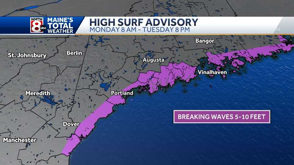 High Surf Advisory issued for all of coastal Maine ahead of storm
