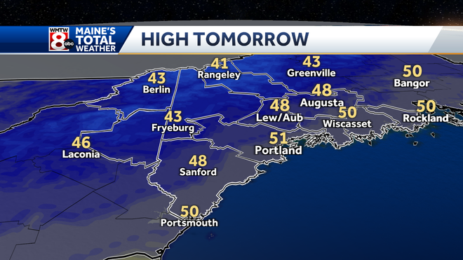 Mild, with rain and fog overnight