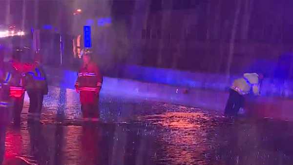 Police: High water on interstate to blame for crash that injured 3