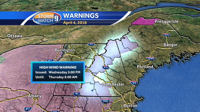 Wind Advisory posted for all of NH; gusts up to 55 mph possible